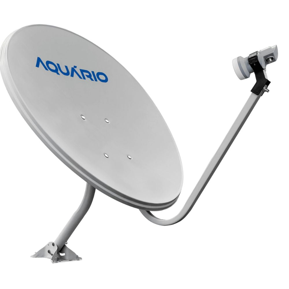 Antena Externa Digital Aquário Banda Ku Parabólica – 60cm – Suporte ...