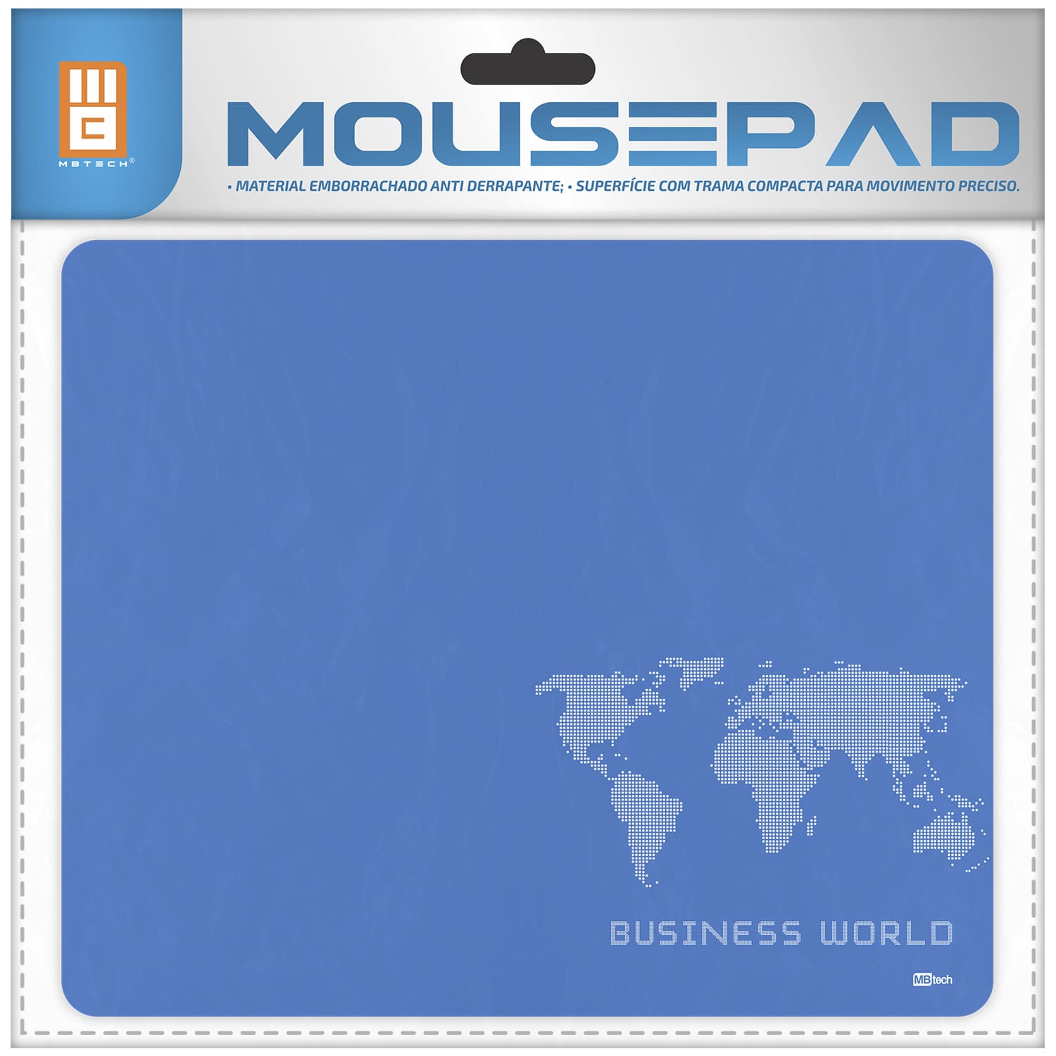 Mouse Pad Preto/Azul Basic – Suporte Eletrônica